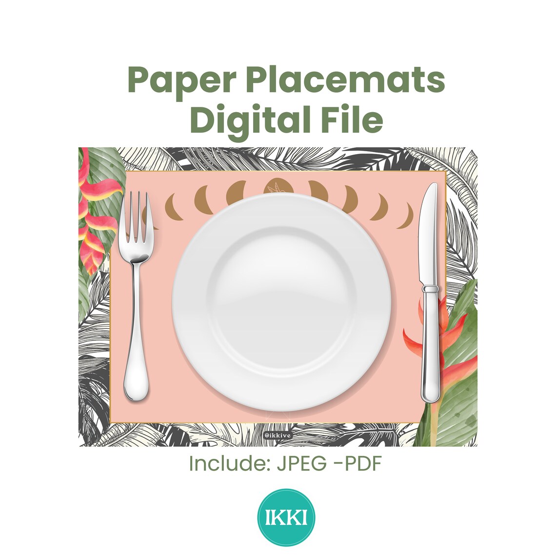 Paper Placemats, Mystic Jungle, Garden Decor, Mystic Jungle Birthday ...