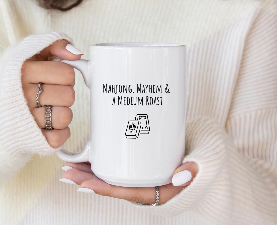 Funny Mahjong Mug, Mahjong Mayhem Coffee Cup, American Mahjong Gift ...