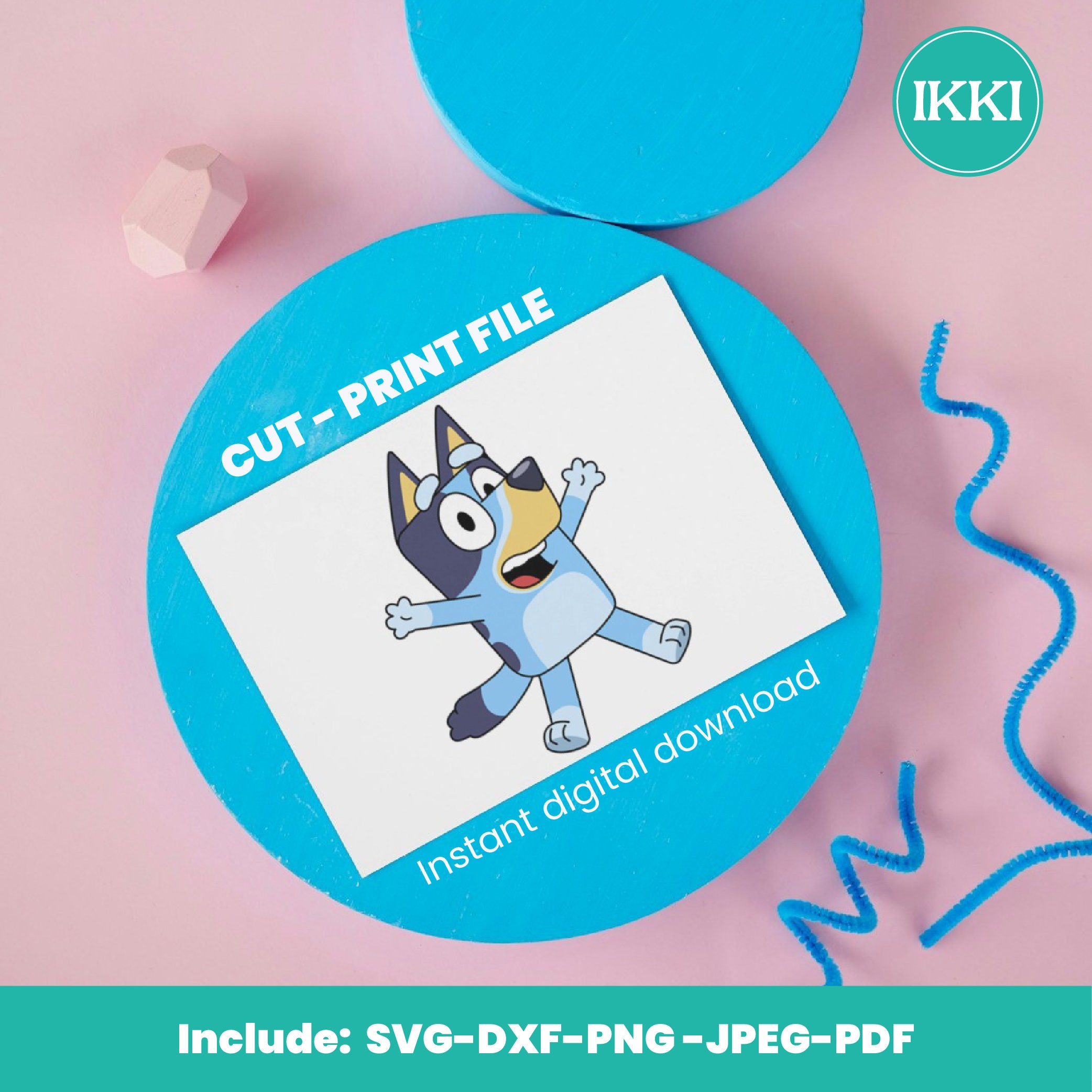 Bluey Cut Files, DXF, SVG, PNG, Pdf, Jpg, Cricut & Silhouette Cutting ...