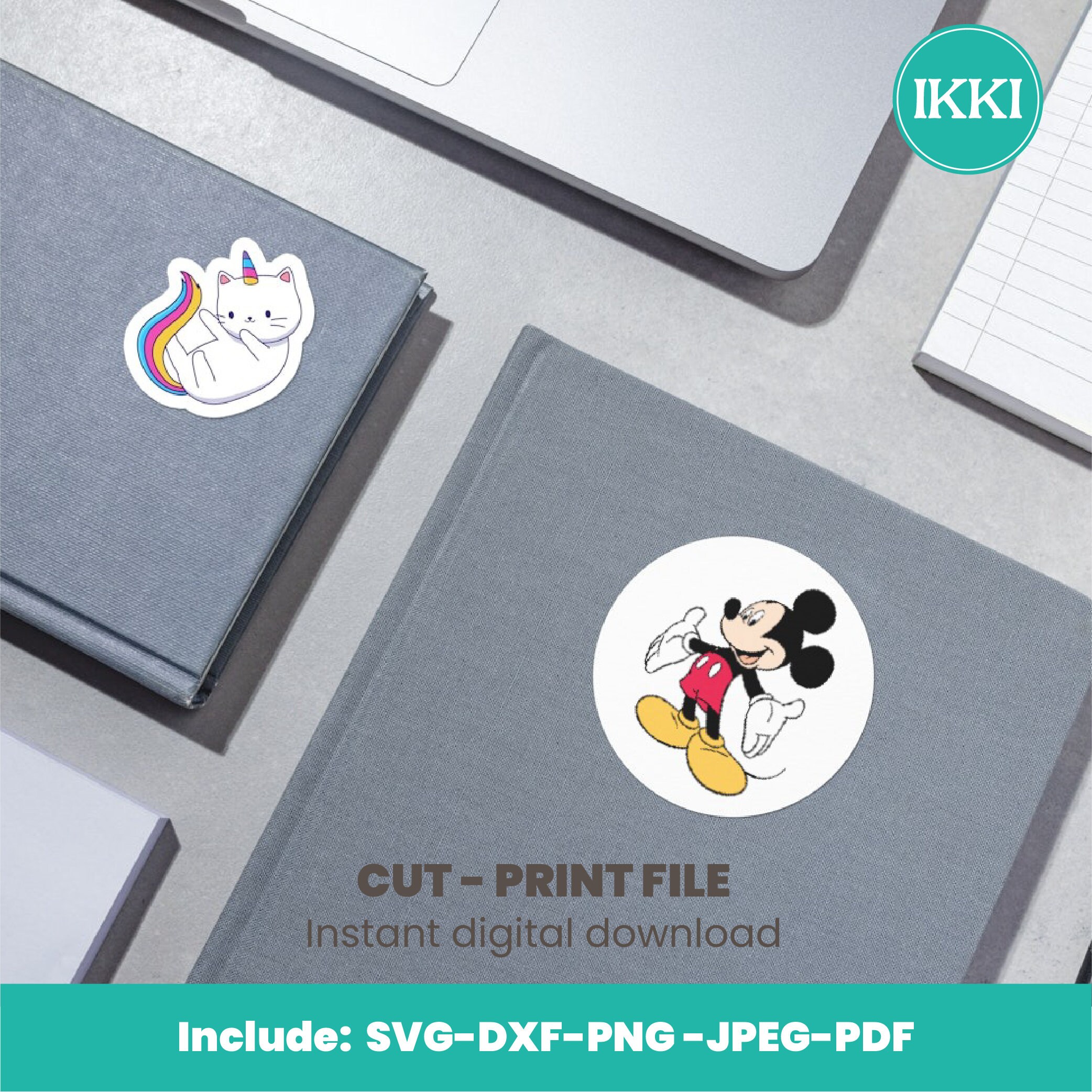 Mickey Mouse, Mickey Cut Files, DXF, SVG, PNG, Pdf, Jpg, Cricut ...