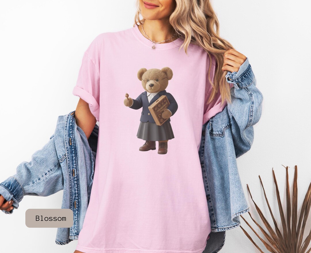 Preppy Teddy Bear OT Shirt, Occupational Therapist Shirt, Cute OTA Gift ...