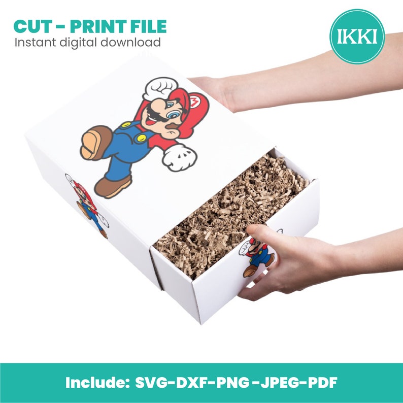 Super Mario, Mario Bros, cut files, DXF, SVG, PNG, Pdf, Jpg, Cricut ...