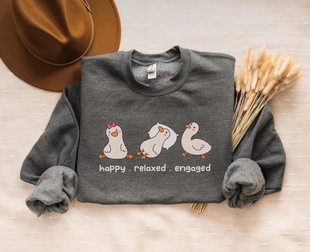 Happy Relaxed Engaged Silly Goose Sweatshirt, ABA Therapy Crewneck ...
