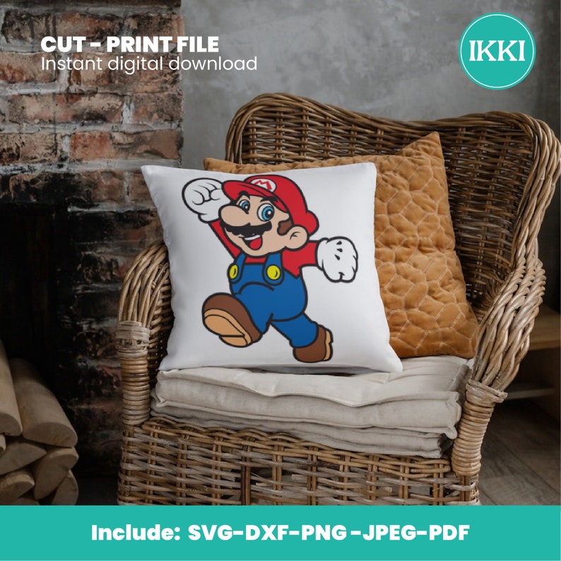 Super Mario, Mario Bros, cut files, DXF, SVG, PNG, Pdf, Jpg, Cricut ...