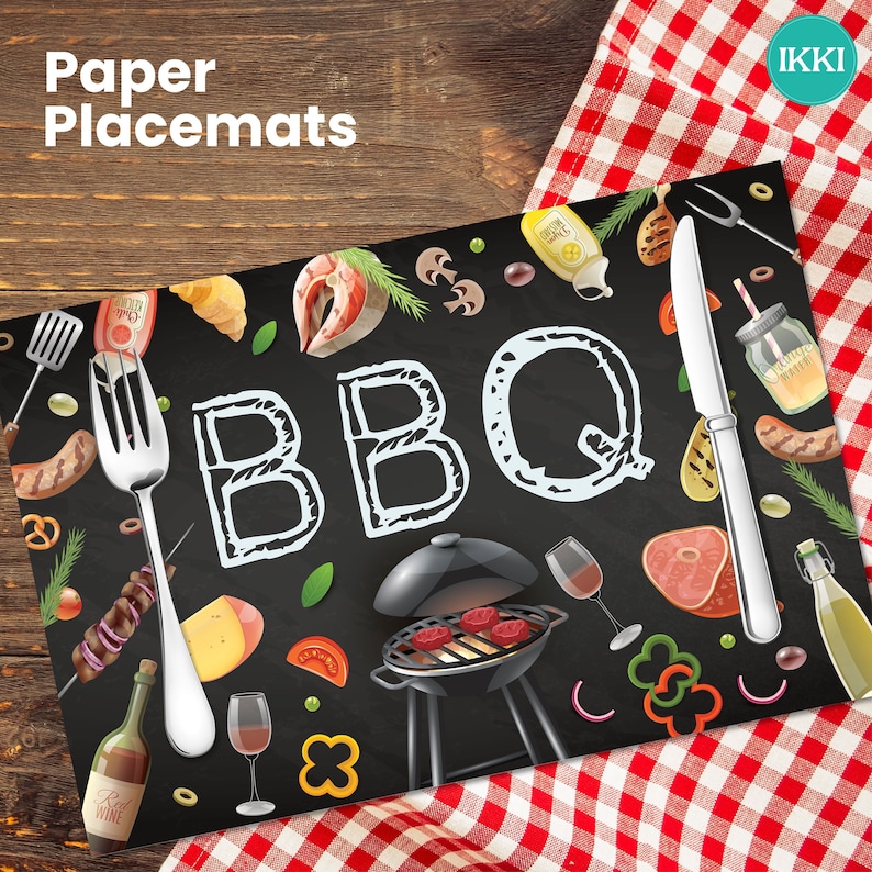 Paper Placemats, BBQ, Garden Decor, BBQ Birthday Details, Details for ...