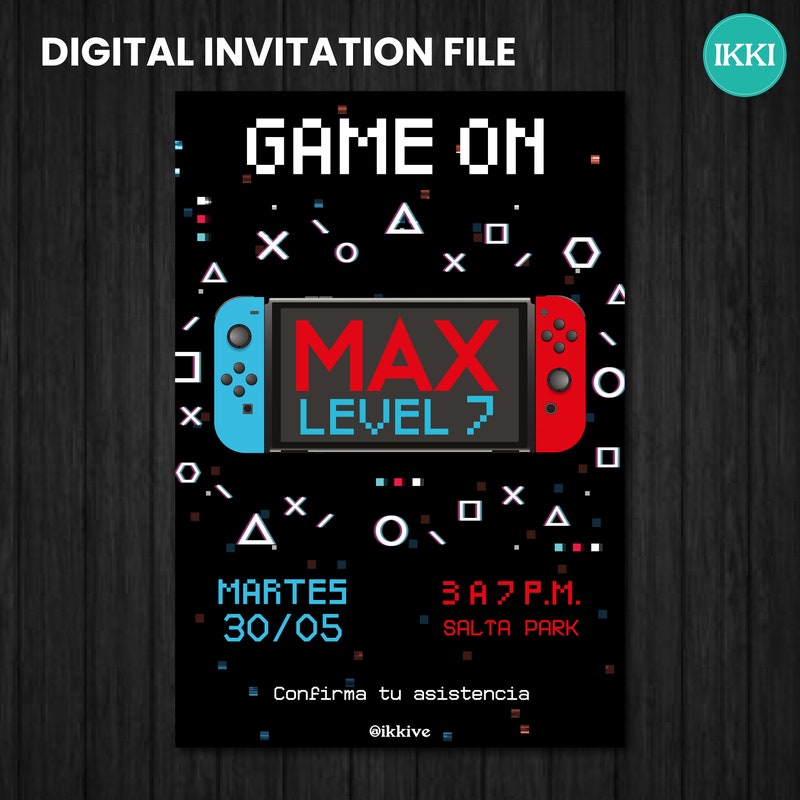 Nintendo Invitation - Etsy