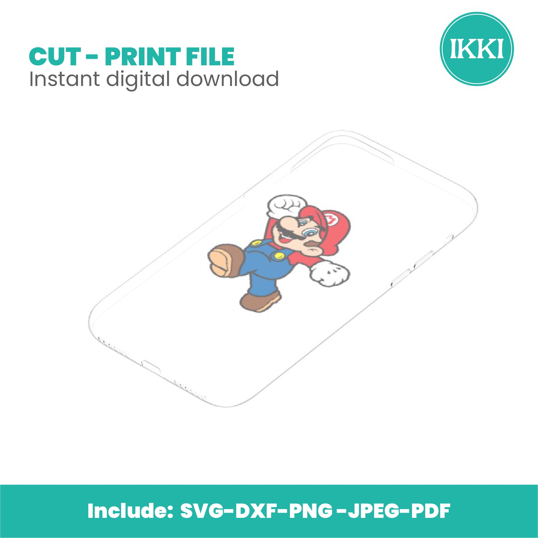 Super Mario, Mario Bros, Cut Files, DXF, SVG, PNG, Pdf, Jpg, Cricut ...
