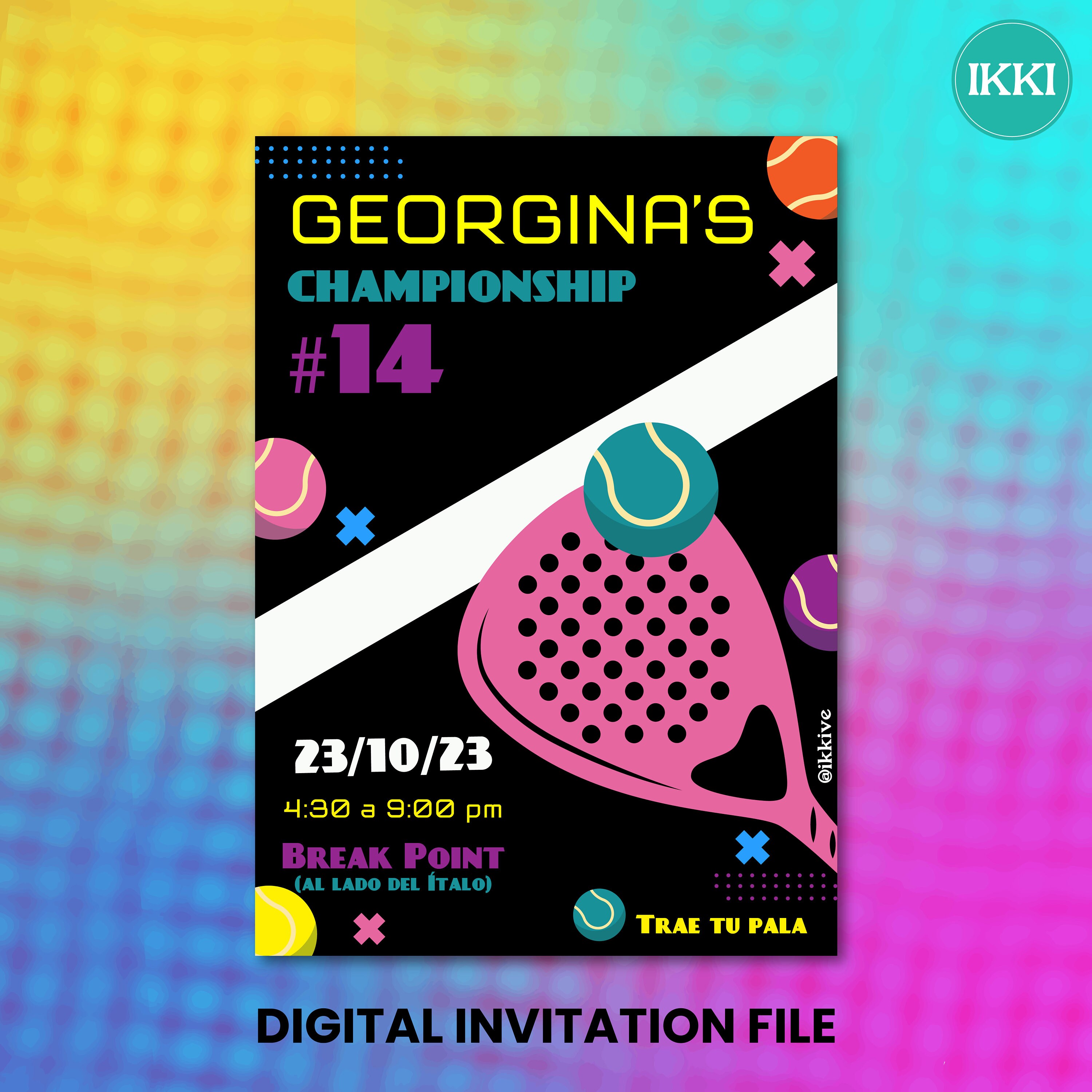 Padel Birthday Invitation, Padel Ball Invitation, Padel Game Invitation ...