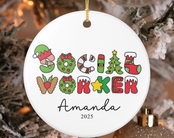 Social Worker Engraved Ornament - Etsy