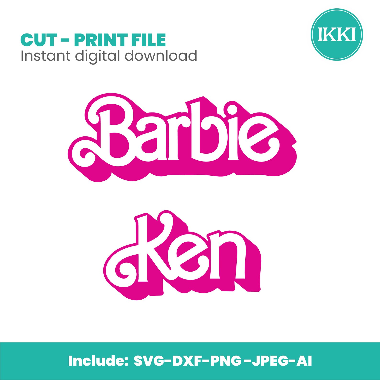 Barbie, Ken, Digital Files, Cut Files, PNG, JPG, SVG, Instant Download ...