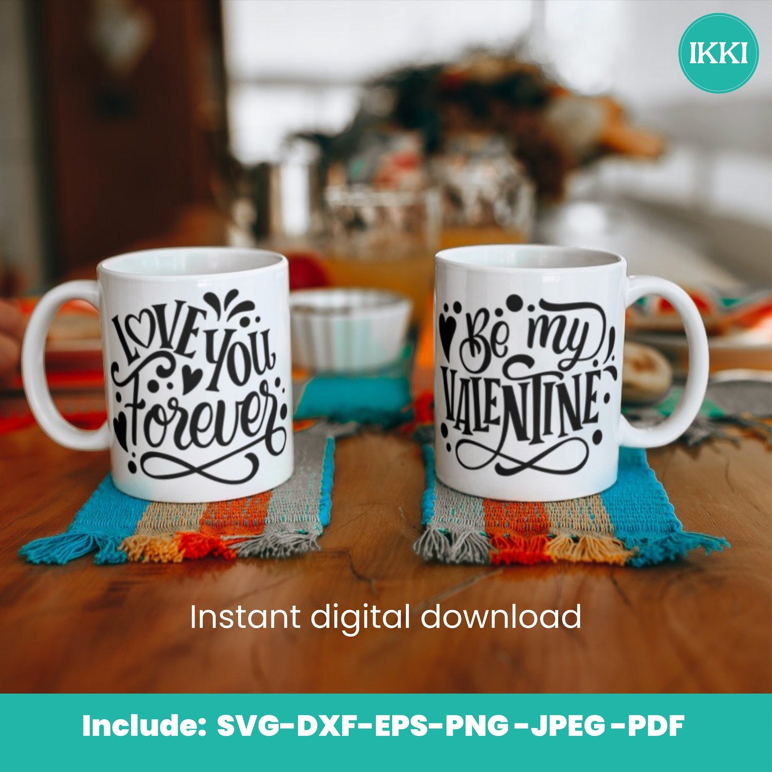 Valentine Digital Cut Files, Valentine Svg Bundle, Placemat Valentines ...