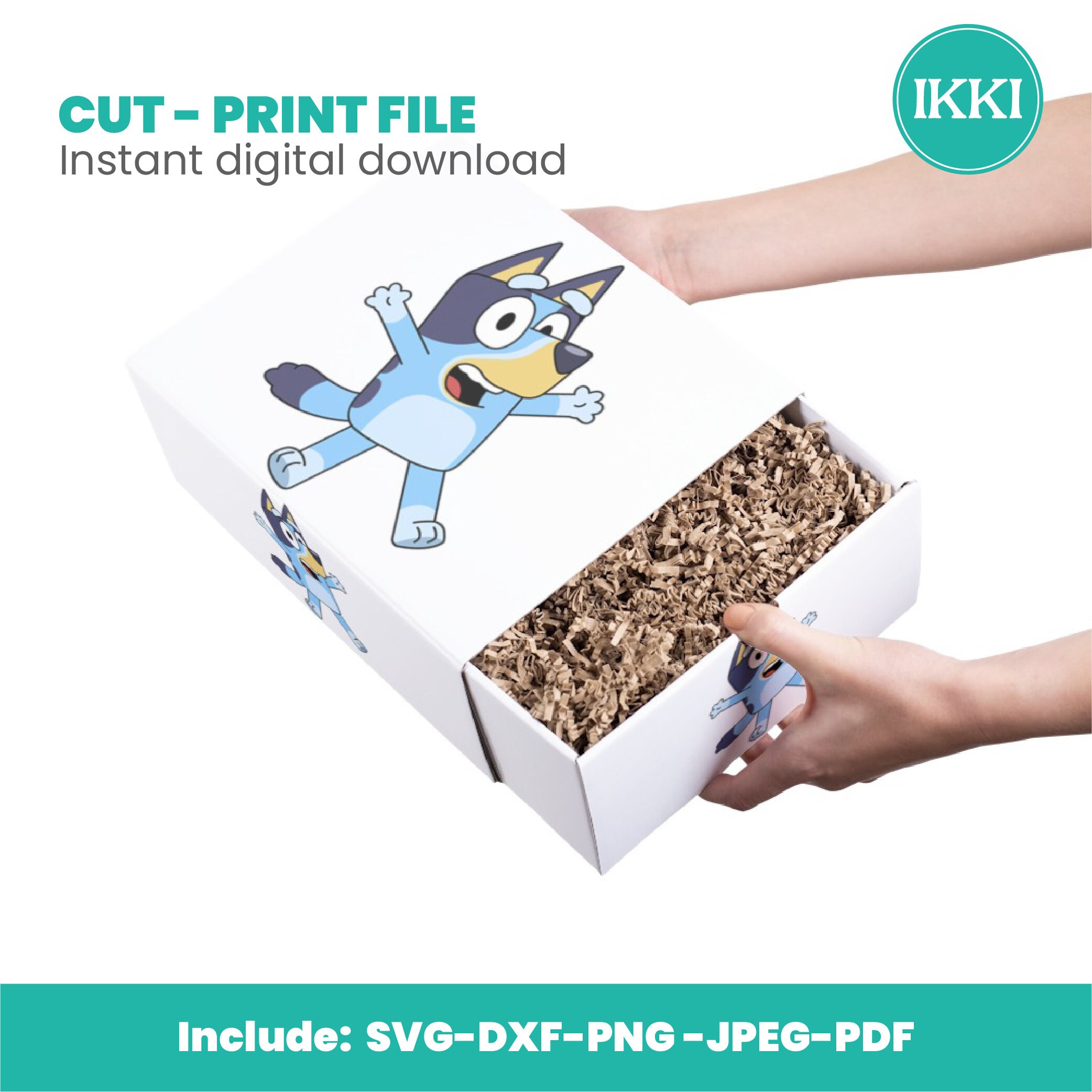 Bluey Cut Files, DXF, SVG, PNG, Pdf, Jpg, Cricut & Silhouette Cutting ...