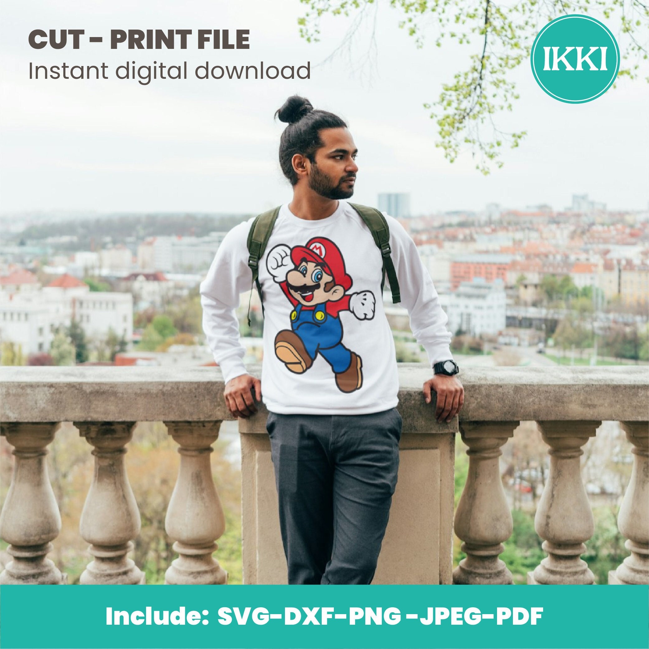 Super Mario, Mario Bros, Cut Files, DXF, SVG, PNG, Pdf, Jpg, Cricut ...
