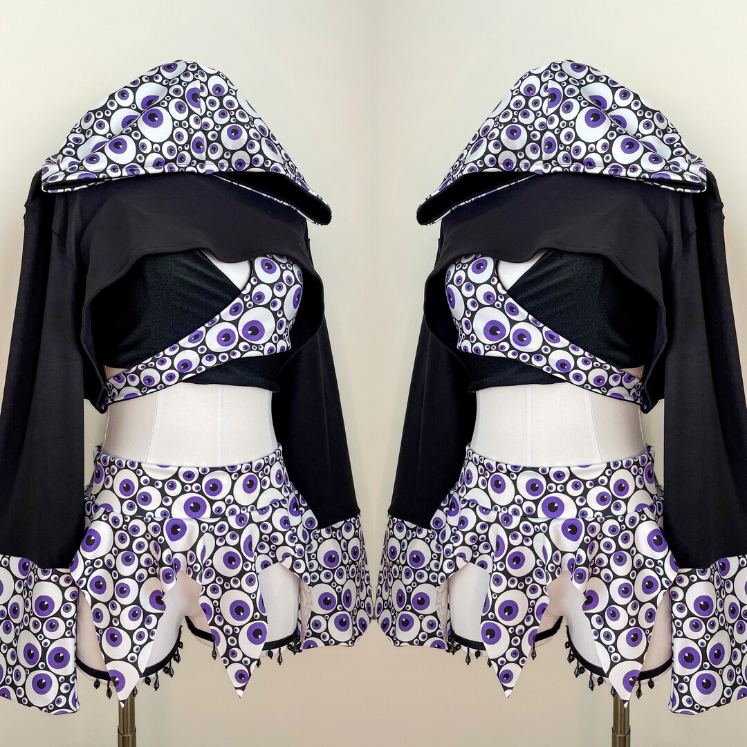 Googly Eyes Trippy Pixie / Trippy Asymmetrical Top and Skirt Set ...