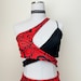 Red Black Trippy Pixie Festival Outfit Set (hoodie, Top, Skirt) - Etsy