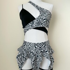 Trippy Pixie / Trippy Asymmetrical Top and Trippy Skirt Set/ Festival ...