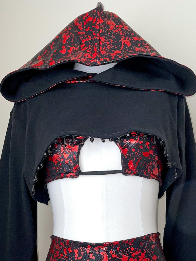 Blood Splatter Rave Top and Rave Bottom / Festival Outfit / - Etsy