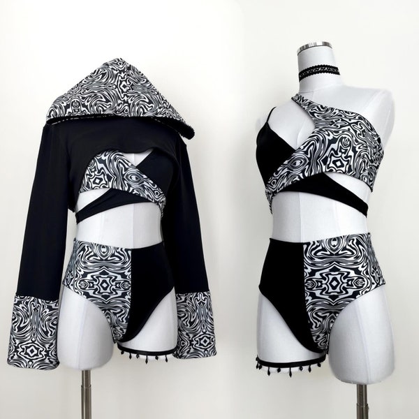 Black and White Rave Costume - Etsy