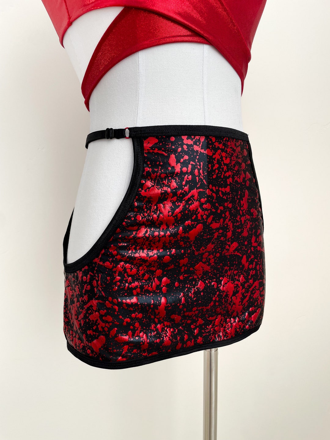 Blood Splatter Skirt Chaps / Festival Outfit / Chaps Skirt / Goth ...