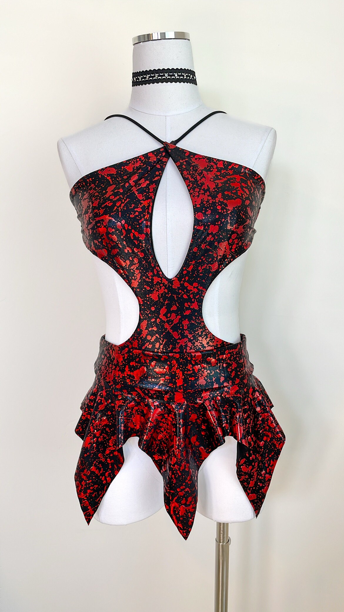 Blood Splatter Pixie Set / Bodysuit / Festival Outfit / Honeymoon - Etsy