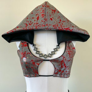 Metallic Blood Splatter Rave Top and Rave Bottom / Festival Outfit ...