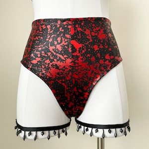 Blood Splatter Rave Top and Rave Bottom / Festival Outfit / Rave Outfit ...