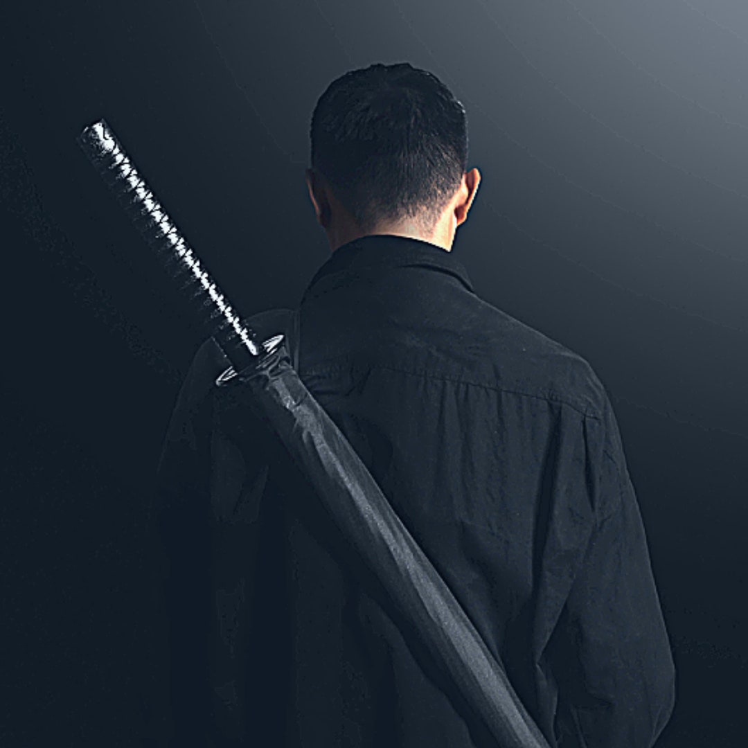 Antique Long Handle Sword Umbrella Straight Knife Umbrella Outdoor Wind ...