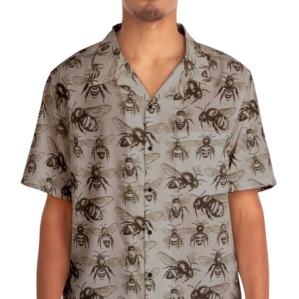 Mens Bee Button Shirt - Etsy