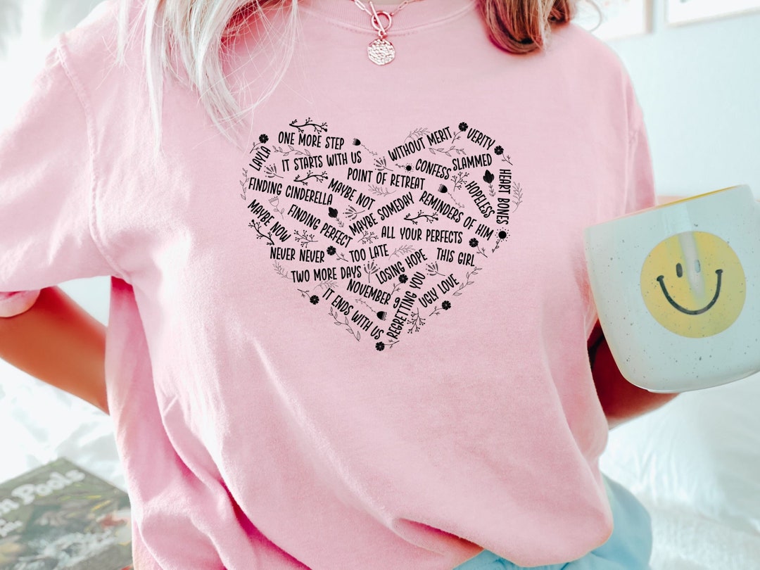 Coho Bookish Colleen Hoover Books Heart Comfort Colors T-shirt, Coho ...