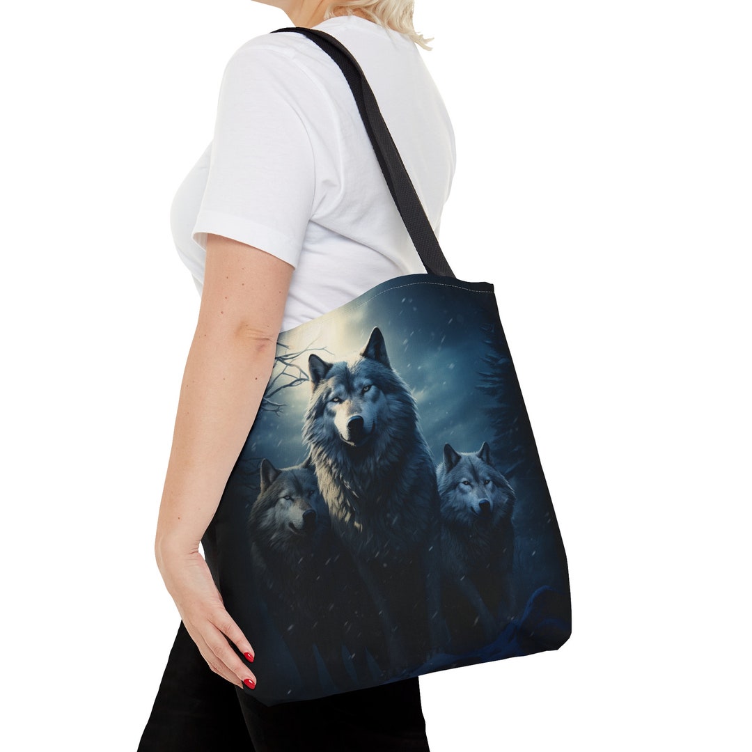 Wolves Tote Bag, Wolf Tote Bag, Gift for Therian - Etsy