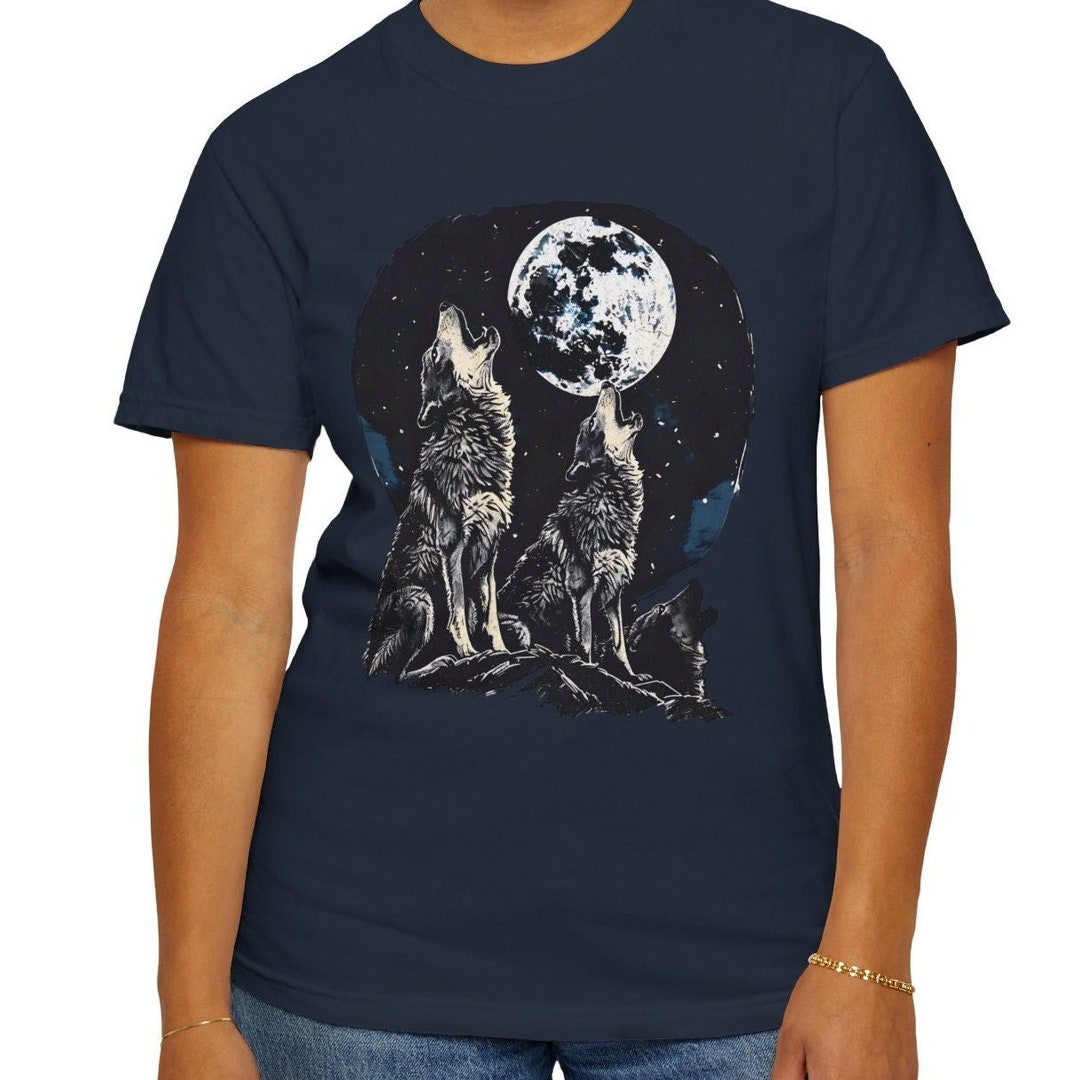 Alpha Wolf Comfort Colors T-shirt Howling Wolf Gift for Therian Spirit ...