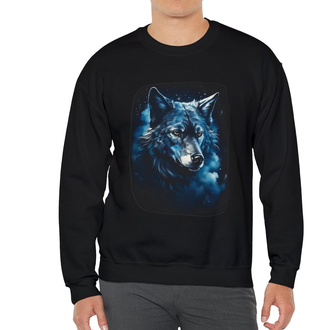 Wolf Crewneck, Howling Wolf Jumper, Gift for Therian,animal Wolf ...