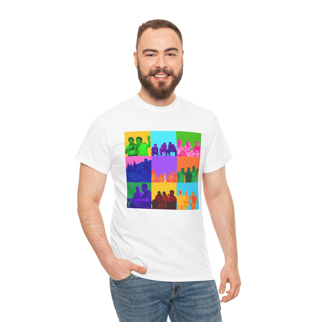 Custom Pop Art Silhouette Collage Tee Bachelor Party Color Block ...
