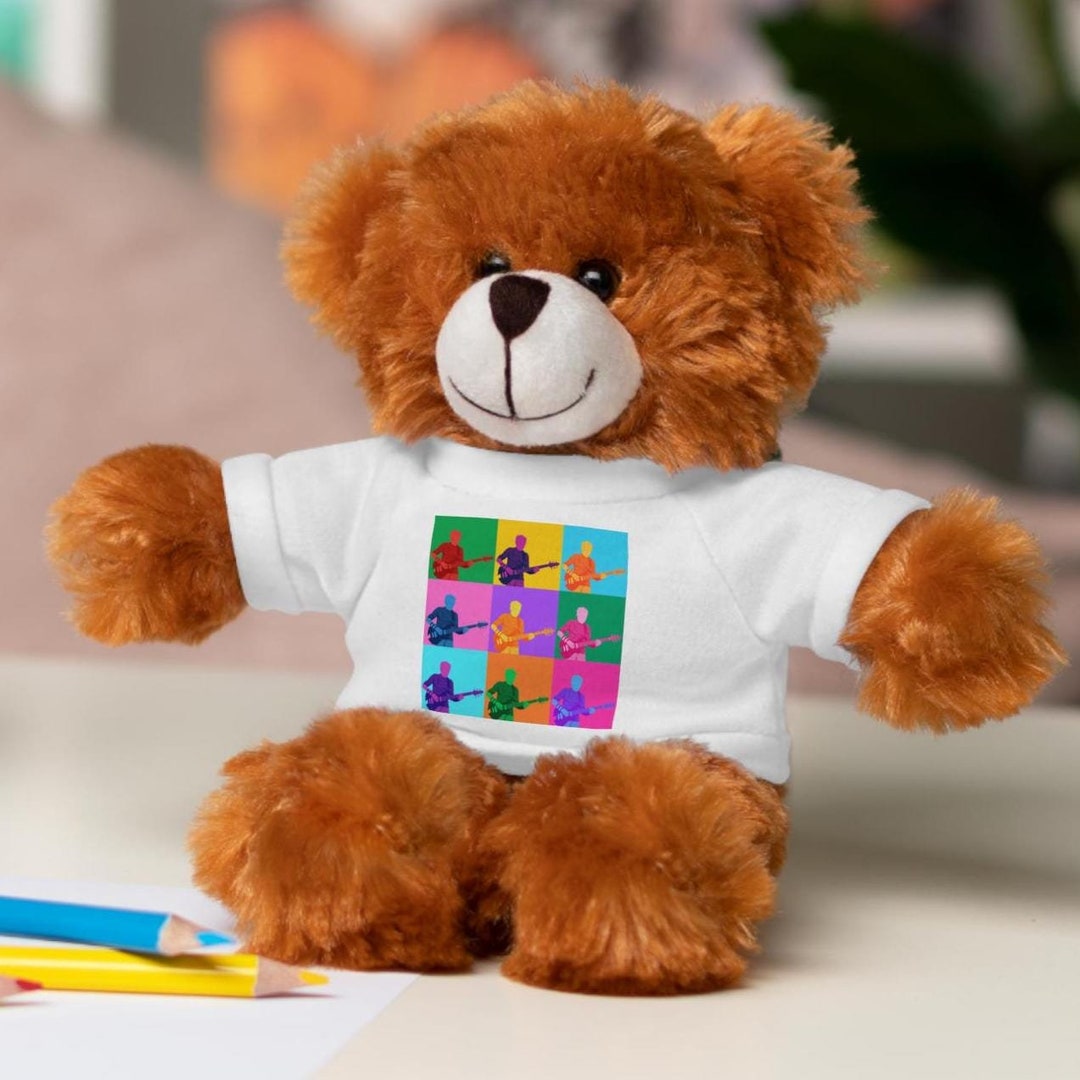 Phil Lesh Bear Plushie, Pop Art Deadhead Stuffed Animal With Tee Teddy ...