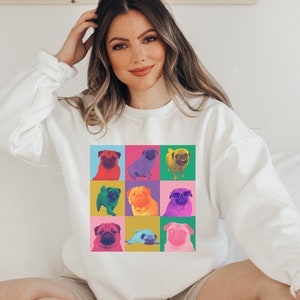 Custom Popart Style Pet Crewneck, Pop Art Pet Sweatshirt, Dog Mom ...