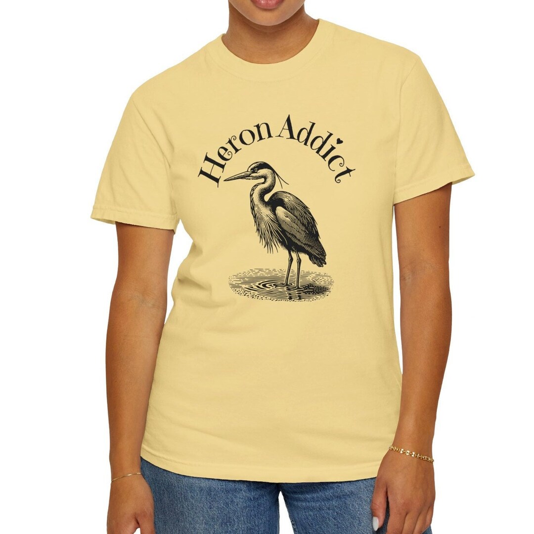 Heron Addict Shirt Heron Comfort Colors Tee Bird Lover T-shirt Audubon ...