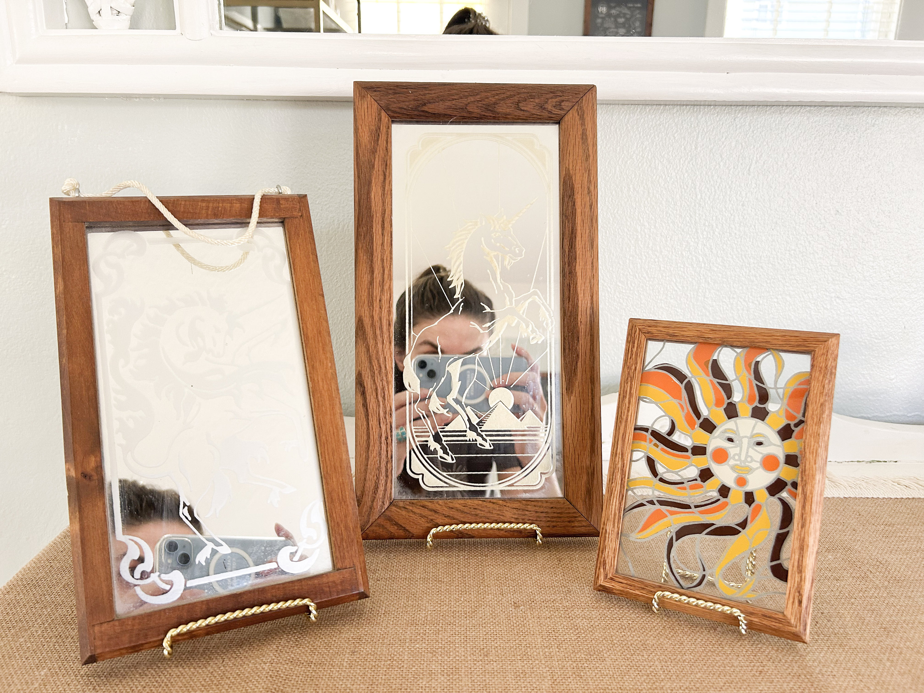 Unicorn Frosted Mirrors, Fantasy, Wall Accents, Decor, Pyramids, Occult ...