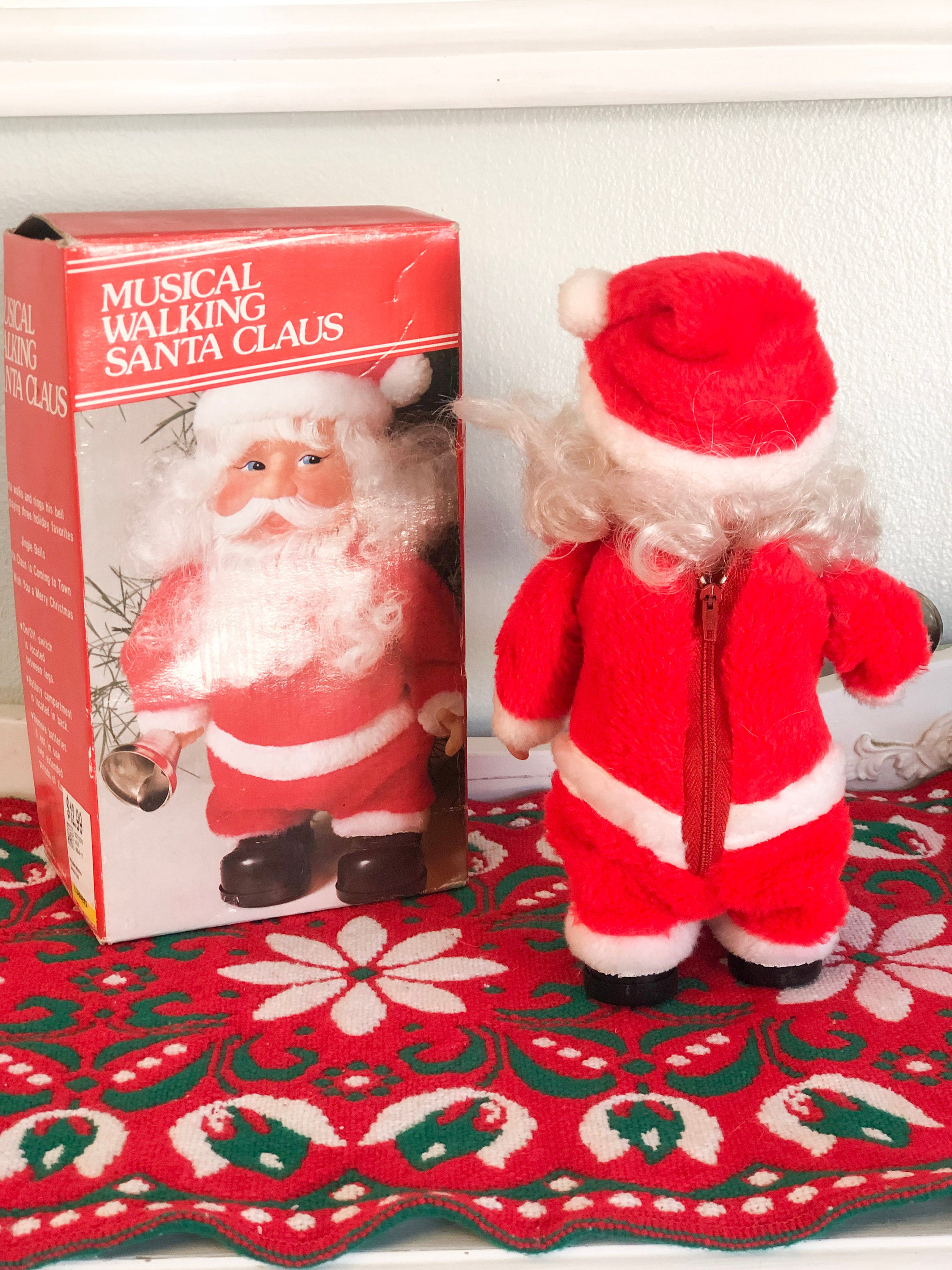 Musical Walking Santa Claus 1980s Singing Santa Vintage - Etsy