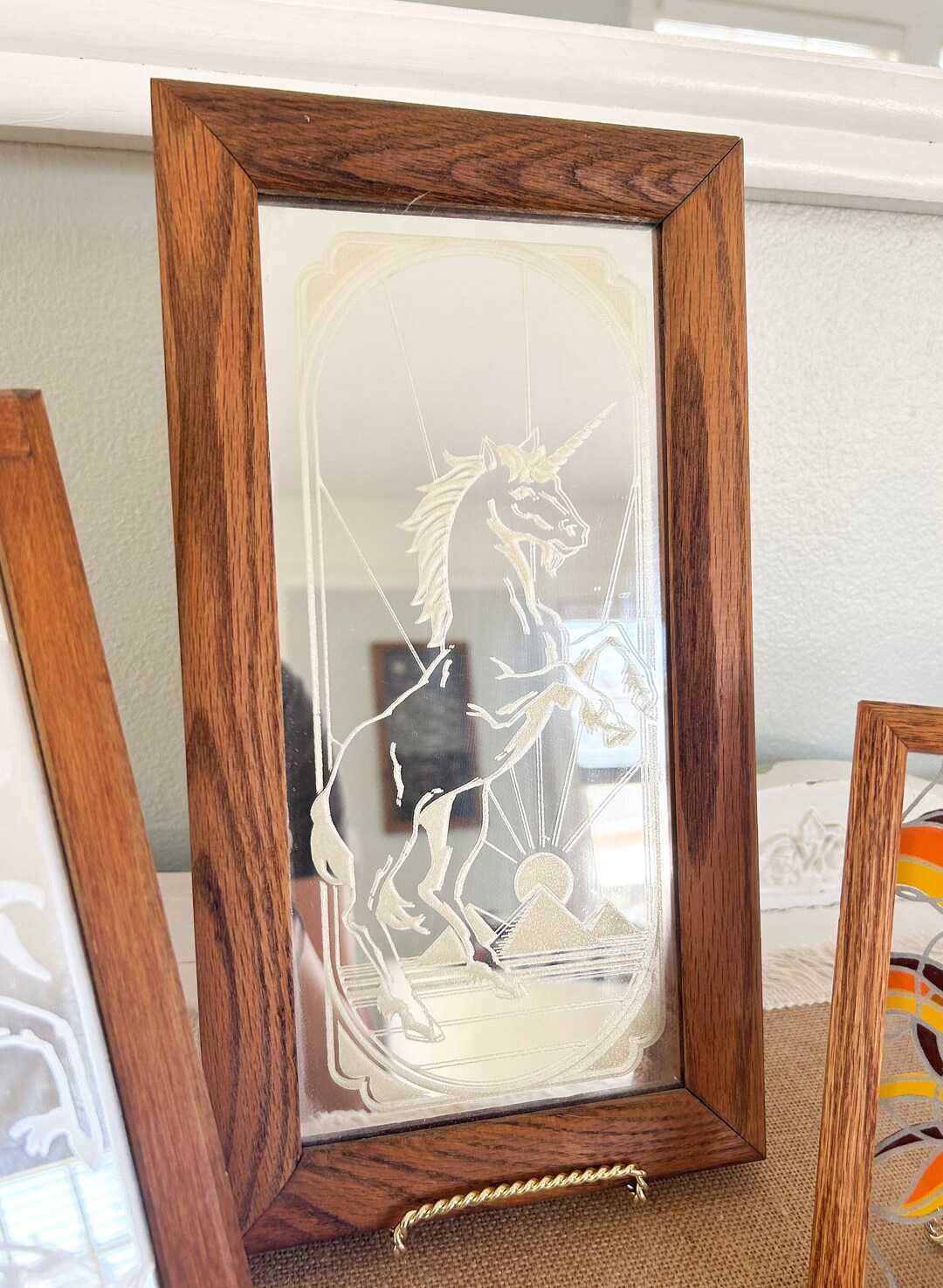 Unicorn Frosted Mirrors, Fantasy, Wall Accents, Decor, Pyramids, Occult ...