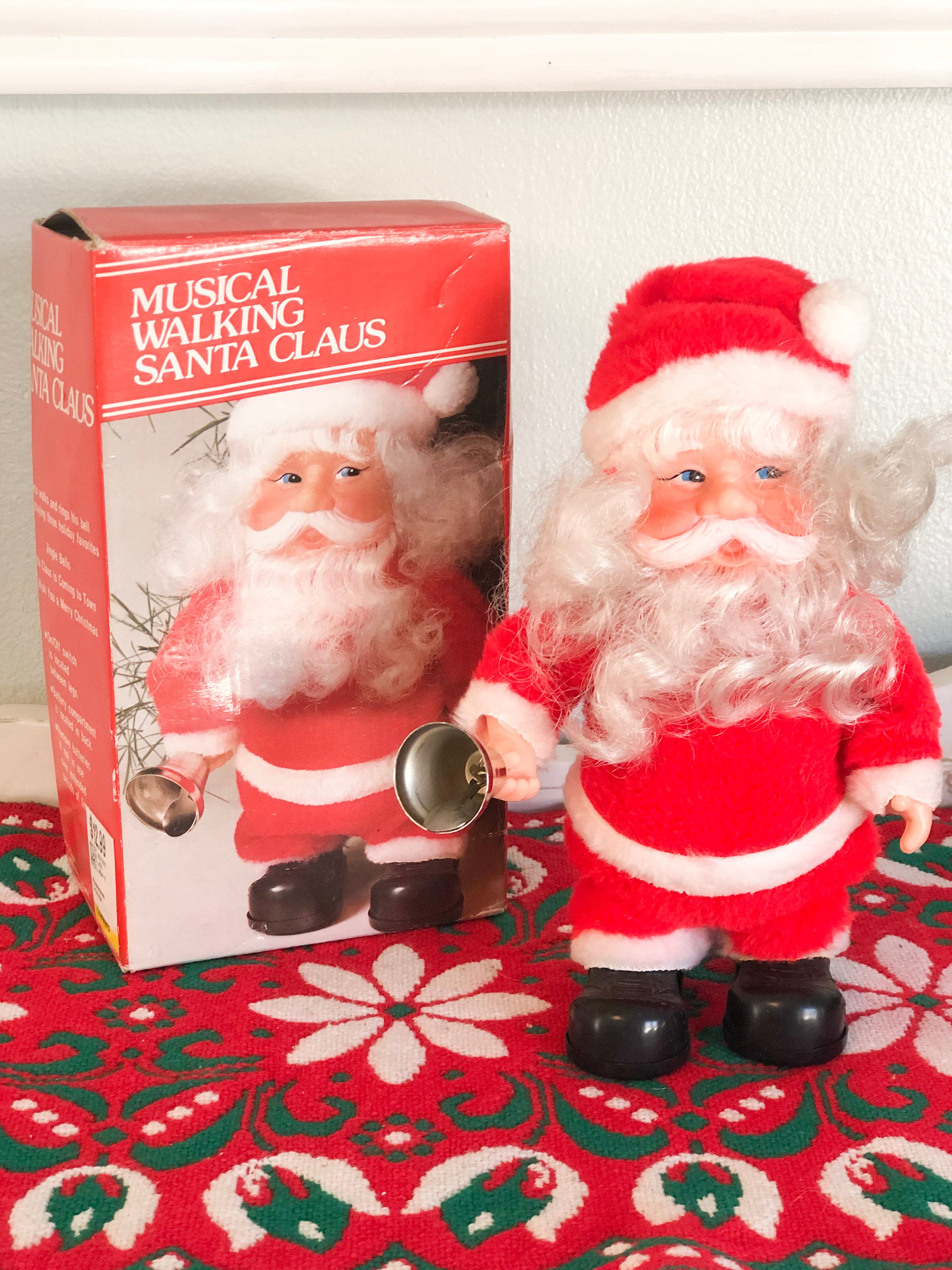 Musical Walking Santa Claus 1980s Singing Santa Vintage - Etsy