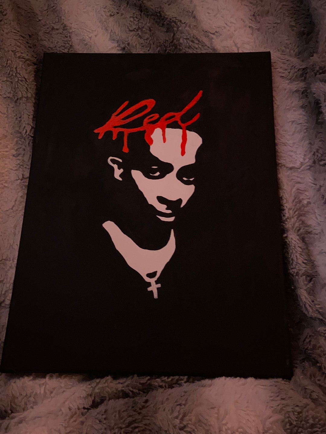 Playboy Carti Red Album Cover Painting - Etsy