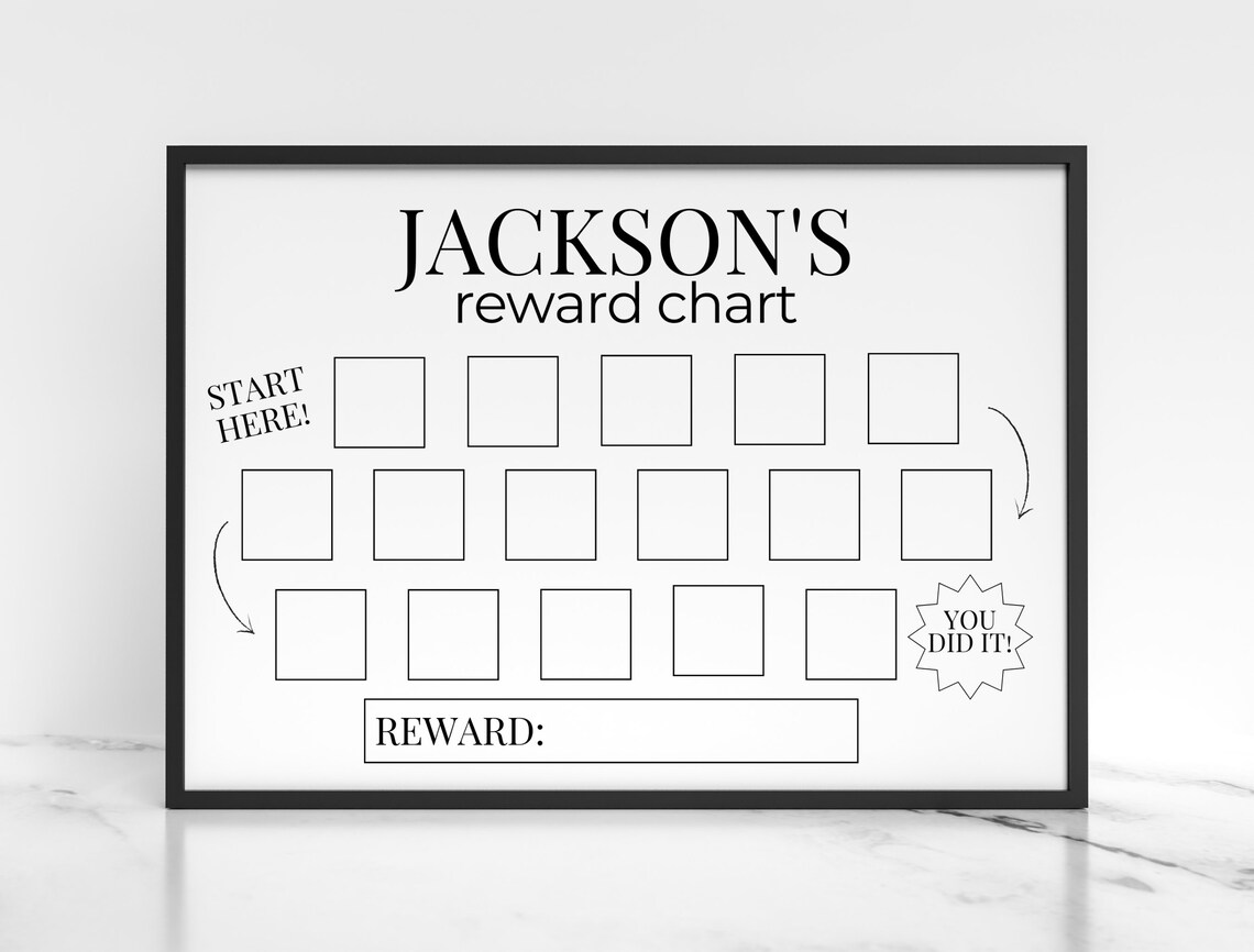 Chore Chart, Reward Chart, Potty Training Chart Printable, Kids Reward ...