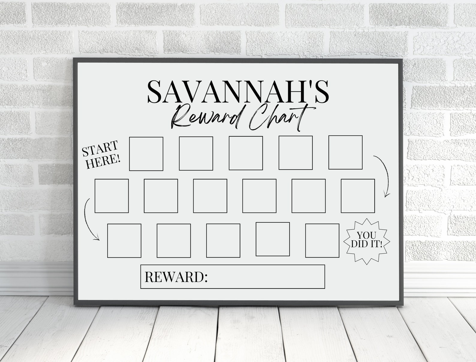 Chore Chart, Reward Chart, Potty Training Chart Printable, Kids Reward ...
