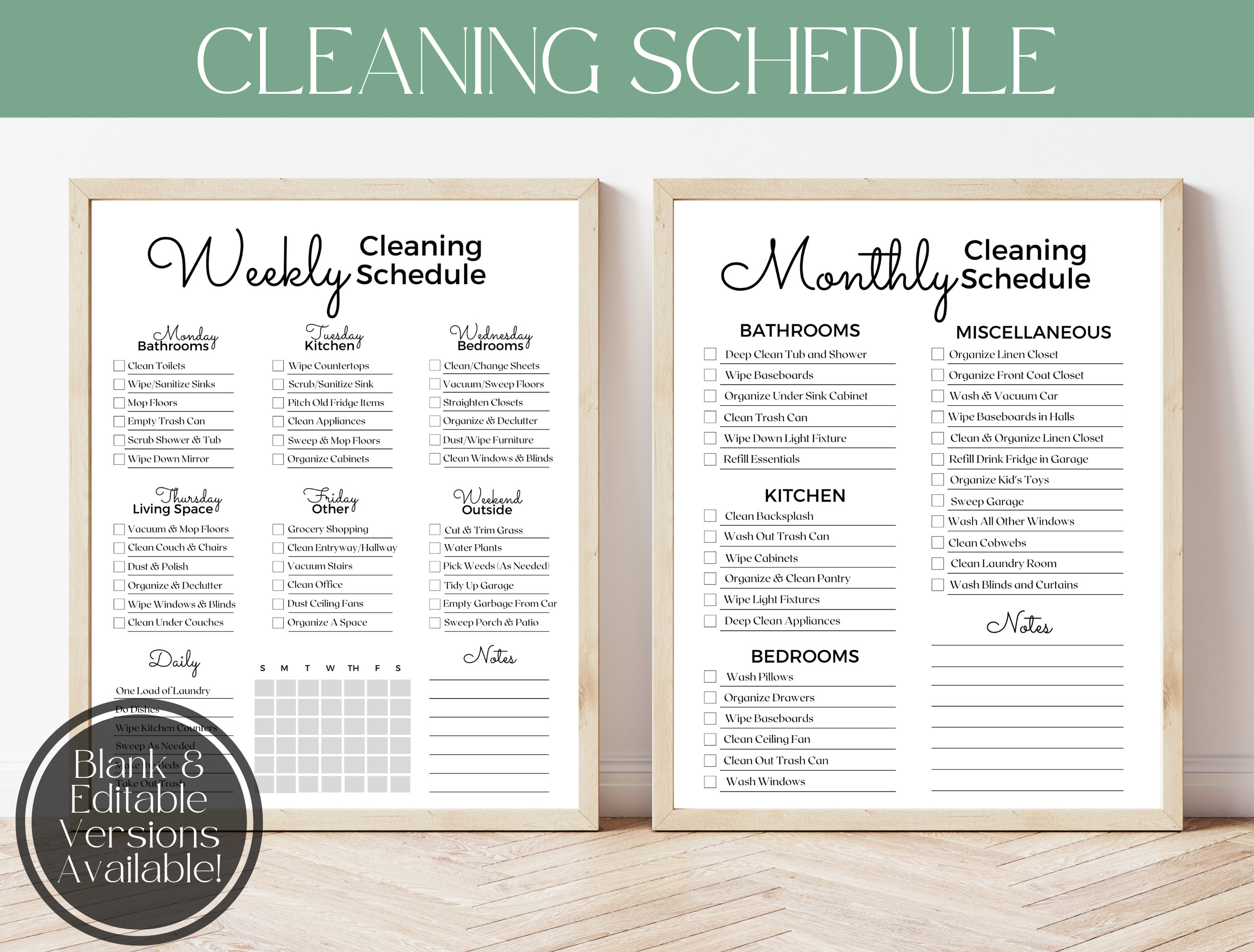 Hallway Office Building Cleaning Checklist