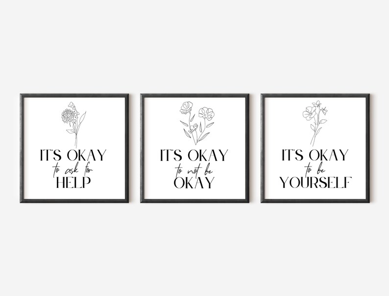 Psychology Art, Inspirational Wall Art, Mental Health Art, Affirmations ...