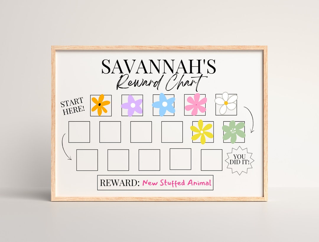 Chore Chart, Reward Chart, Potty Training Chart Printable, Kids Reward ...
