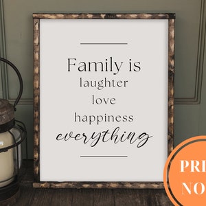 FAMILY IS EVERYTHING Sign, Family Quote Sign, Family Wall Art,family ...
