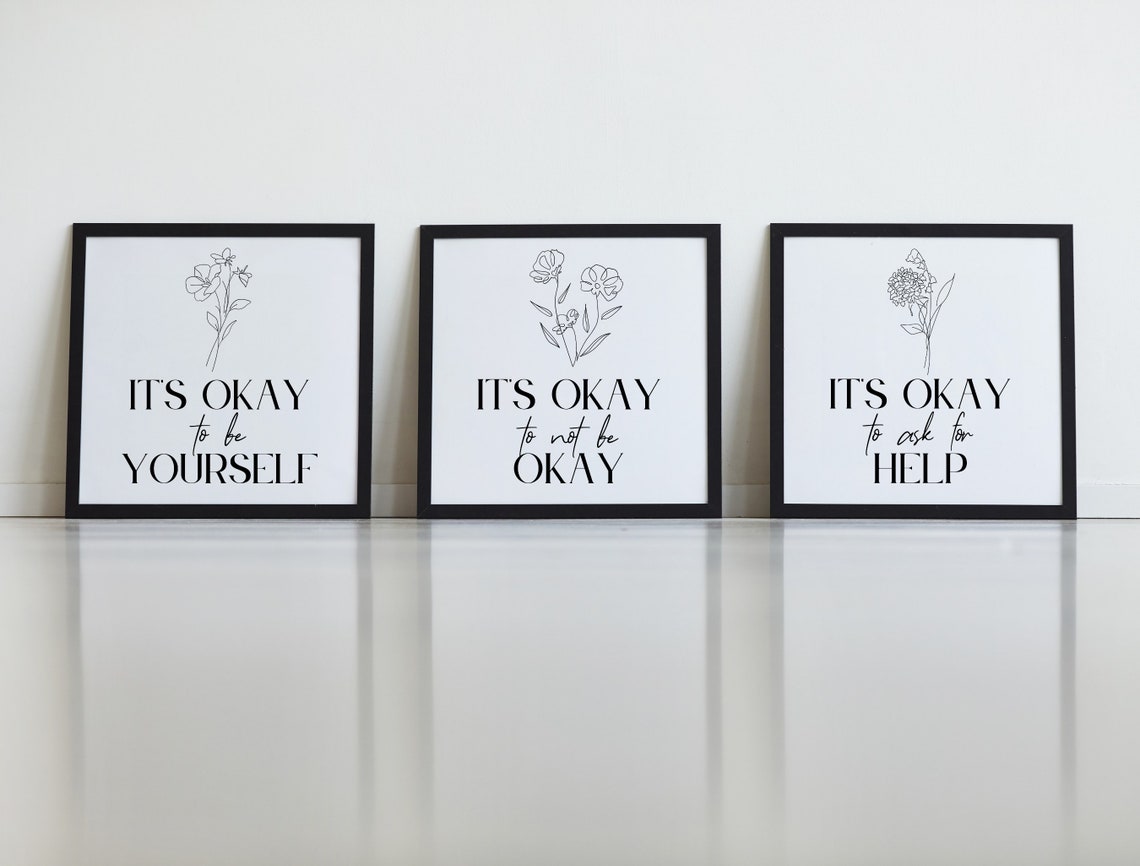 Psychology Art, Inspirational Wall Art, Mental Health Art, Affirmations ...