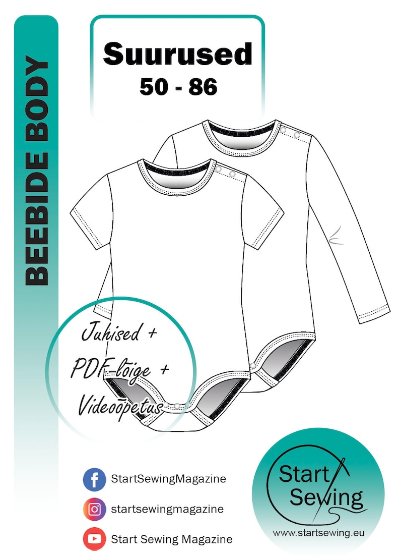 Babies Body With Snap Fasteners PDF Pattern With Video Tutorial! - Etsy