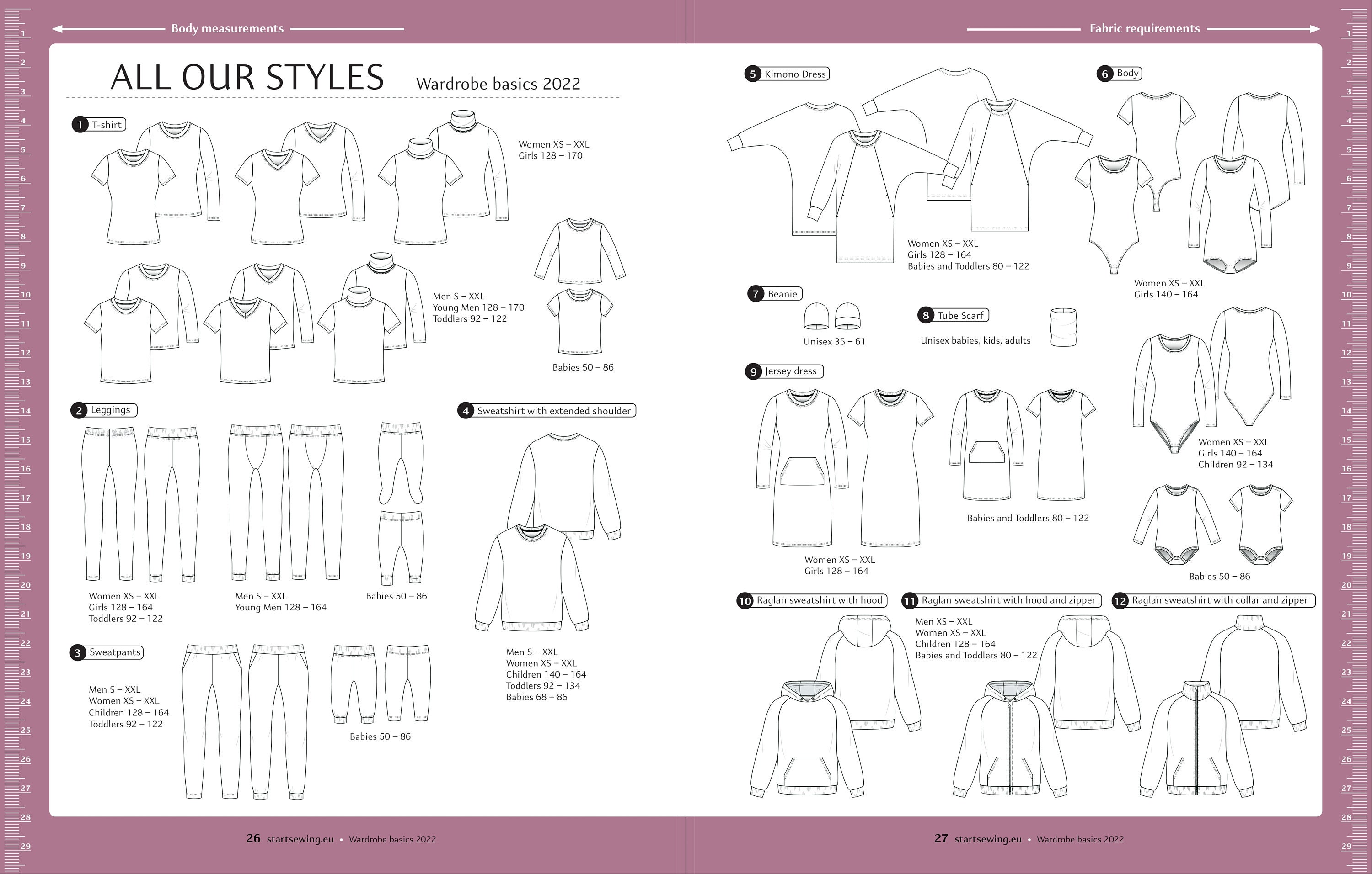 Children's Bodysuit PDF Sewing Pattern 92-134 With Instructions (eng ...